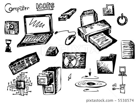computers icons - Stock Illustration [5538574] - PIXTA
