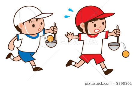 Ping Pong Sphere Relay athletic meet - Stock Illustration [5590501] - PIXTA
