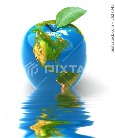 sea, reflection, planet - Stock Illustration [5627340] - PIXTA
