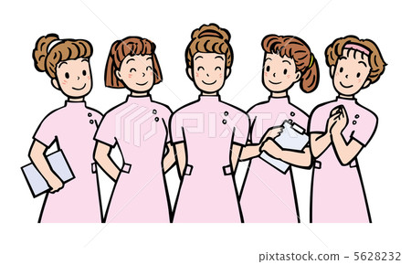 Five nurses - Stock Illustration [5628232] - PIXTA