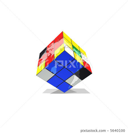 Rubik's Cube of the World Map - Stock Illustration [5640100] - PIXTA