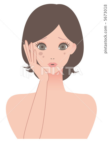 Female / face / spot - Stock Illustration [5673018] - PIXTA