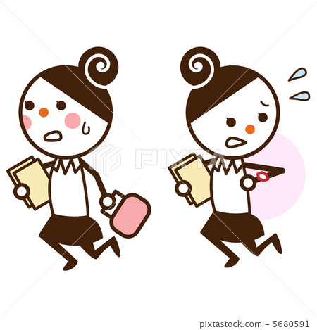 Line drawing female late - Stock Illustration [5680591] - PIXTA