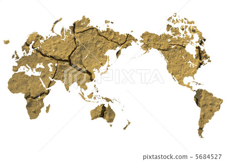 World map and ground crack - Stock Illustration [5684527] - PIXTA