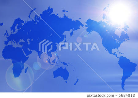World map and sky - Stock Illustration [5684818] - PIXTA