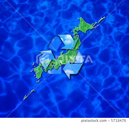 Recycle mark on Japan map - Stock Illustration [5718470] - PIXTA