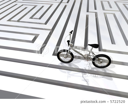 Bicycle in the maze - Stock Illustration [5722520] - PIXTA