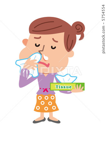 A woman biting a nose - Stock Illustration [5754554] - PIXTA
