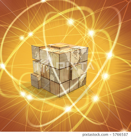 A beautiful grain of Rubik's Cube / WORLD MAP - Stock Illustration ...