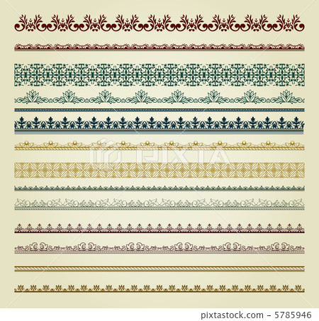 Set of retro borders - Stock Illustration [5785946] - PIXTA
