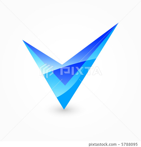 Blue check mark - Stock Illustration [5788095] - PIXTA