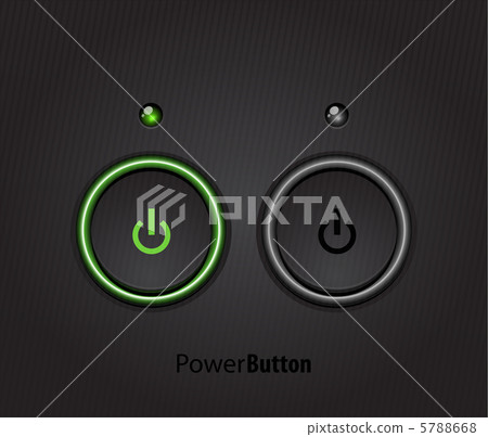 Black led light power button - Stock Illustration [5788668] - PIXTA