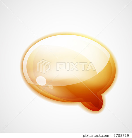 Orange speech bubble background - Stock Illustration [5788719] - PIXTA