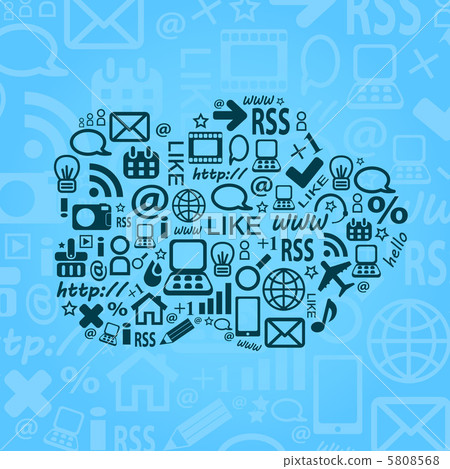 Cloud Computing Vector Blue Background - Stock Illustration [5808568 ...