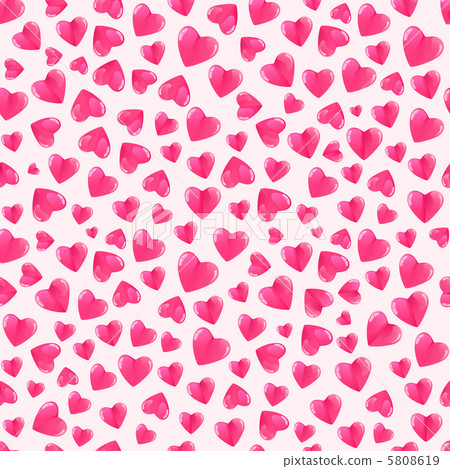 Seamless pattern with shiny hearts - Stock Illustration [5808619] - PIXTA