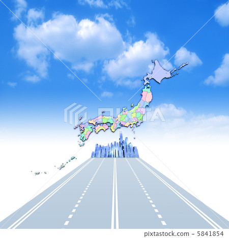Highway to Japan map - Stock Illustration [5841854] - PIXTA