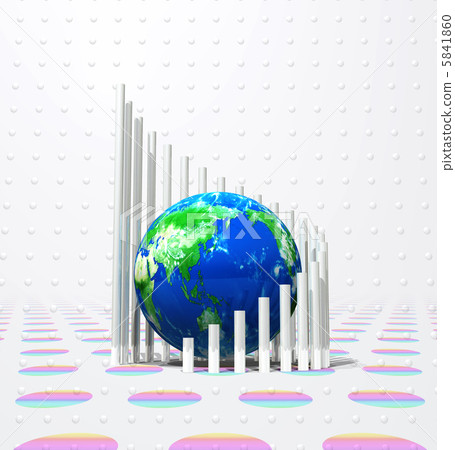 Cylinder graph surrounding the earth - Stock Illustration [5841860] - PIXTA