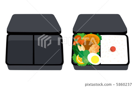 Lunch box black - Stock Illustration [5860237] - PIXTA