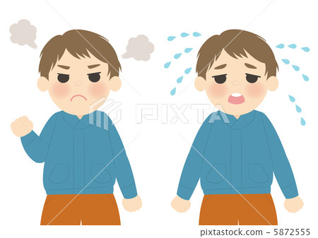 Pause boy get angry / troubled - Stock Illustration [5872555] - PIXTA