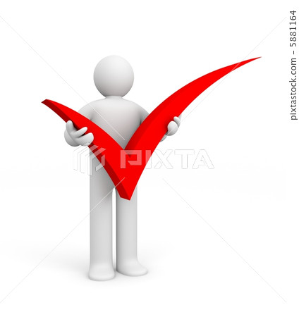 Person and check symbol - Stock Illustration [5881164] - PIXTA