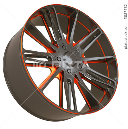 Front side view of Alloy wheel isolated - Stock Illustration [5887782 ...