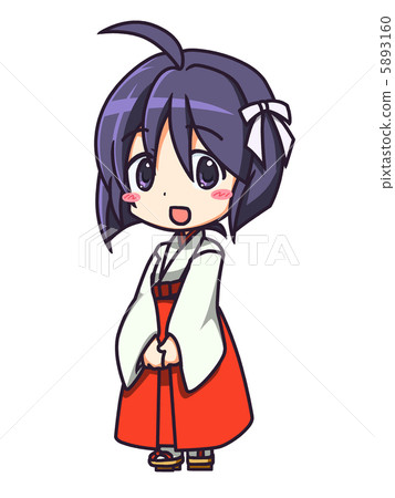 Moe type shrine maiden - Stock Illustration [5893160] - PIXTA