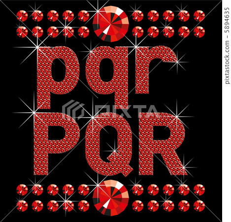 set of red diamond bold letters - Stock Illustration [5894635] - PIXTA