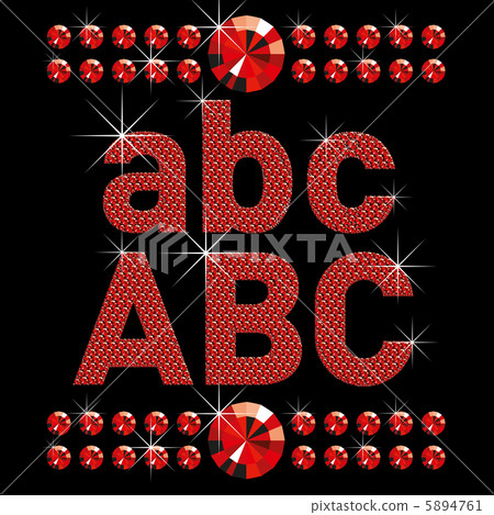 set of red diamond bold letters - Stock Illustration [5894761] - PIXTA