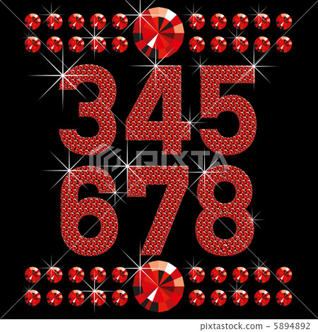 set of red diamond bold letters - Stock Illustration [5894892] - PIXTA
