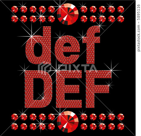 set of red diamond bold letters - Stock Illustration [5895116] - PIXTA