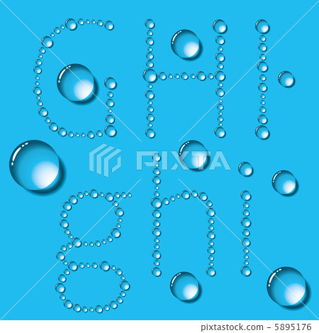 Water Drops Letters - Stock Illustration [5895176] - PIXTA
