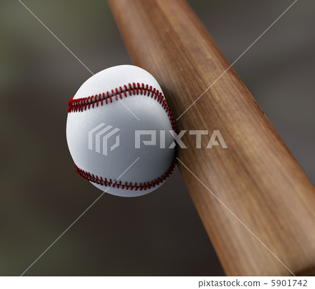 Baseball swing meet bat - Stock Illustration [5901742] - PIXTA