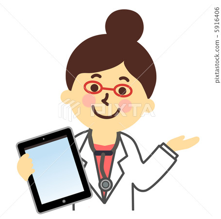 Female doctor with ipad - Stock Illustration [5916406] - PIXTA