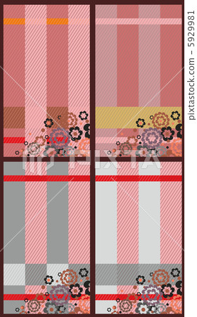 Abstract Check Retro Background Set - Stock Illustration [5929981] - PIXTA