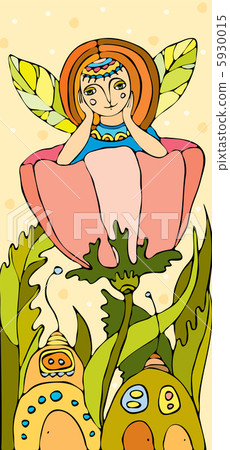 Elf Girl Flower - Stock Illustration [5930015] - PIXTA