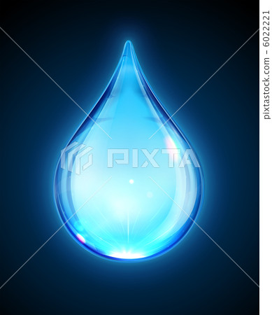 Blue drop - Stock Illustration [6022221] - PIXTA
