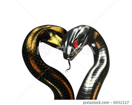Heart shaped snake 2 - Stock Illustration [6032127] - PIXTA