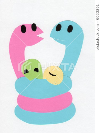 Snake parent and child - Stock Illustration [6033891] - PIXTA