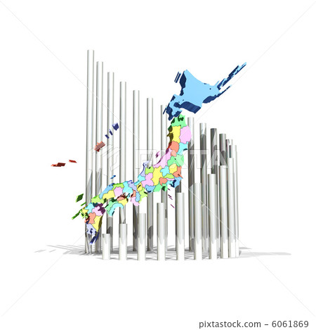 Cylinder graph surrounding Japan - Stock Illustration [6061869] - PIXTA