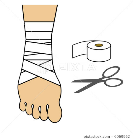 Cartoon Bandaged Foot