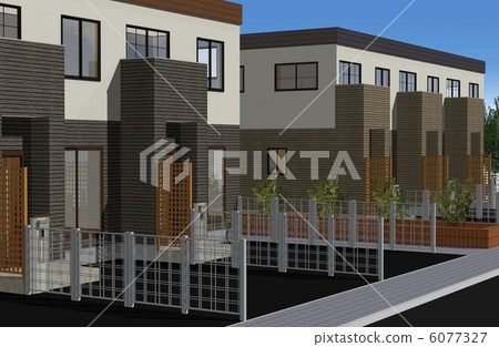 Maisonette type two rental apartments - Stock Illustration [6077327 ...