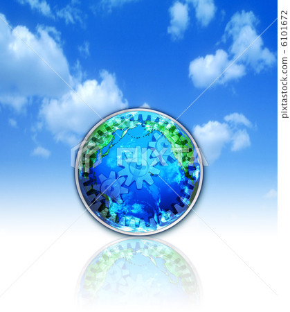 Gear / gear interlocking inside the earth - Stock Illustration [6101672 ...