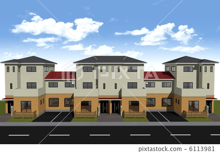 Maisonette type rental property - Stock Illustration [6113981] - PIXTA
