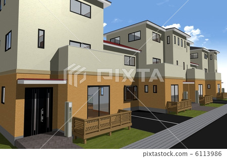 Maisonette type rental property - Stock Illustration [6113986] - PIXTA