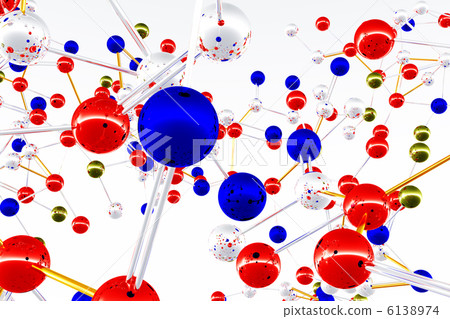 Complex Molecule Structure 3D render - Stock Illustration [6138974] - PIXTA