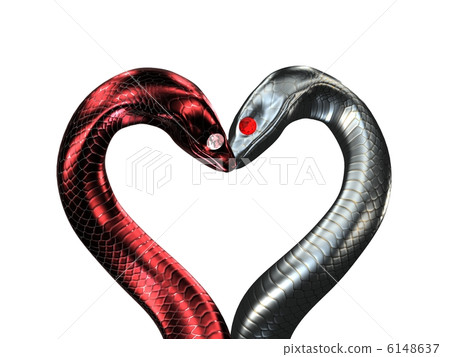 Heart shaped snake 3 - Stock Illustration [6148637] - PIXTA