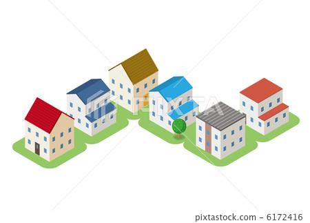 Residential area - Stock Illustration [6172416] - PIXTA