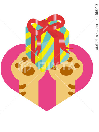 Present from the heart of a cat - Stock Illustration [6266040] - PIXTA