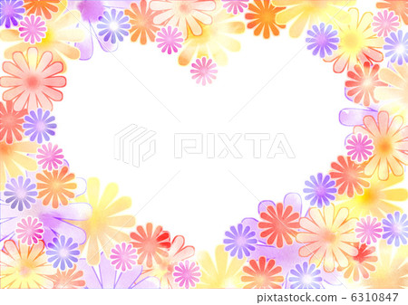 Heart flower frame - Stock Illustration [6310847] - PIXTA