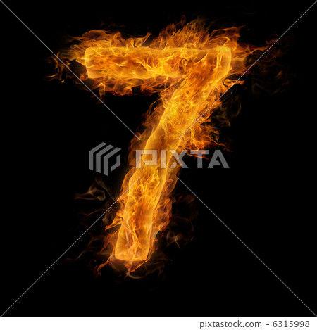 Flame figure 7 - Stock Illustration [6315998] - PIXTA